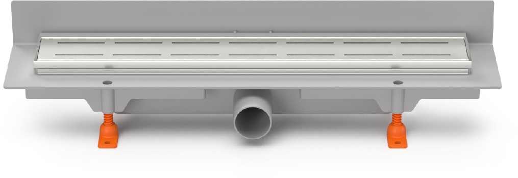 Sumidero lineal de pared con marco de acero inoxidable y desagüe ...