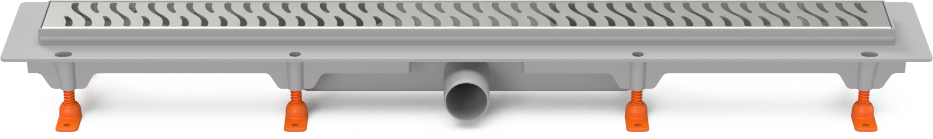 Sumidero lineal, desagüe lateral, D40, 950 mm, rejilla Harmony mate ...