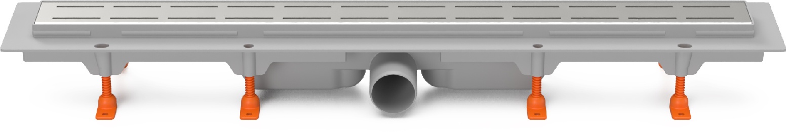 Sumidero lineal con desagüe lateral D50, 1050 mm, rejilla Line mate ...